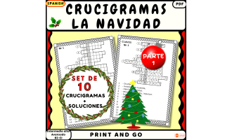 Spanish Christmas crossword Part3 Worksheet Keys Crucigrama La Navidad ...