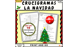 Spanish Christmas crossword Part3 Worksheet Keys Crucigrama La Navidad ...
