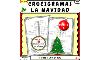 Spanish Christmas crossword Part3 Worksheet Keys Crucigrama La Navidad ...