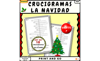 Spanish Christmas crossword Part3 Worksheet Keys Crucigrama La Navidad ...