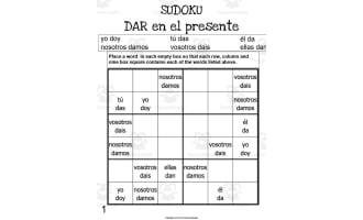 Spanish: DECIR Present Tense Sudoku by Teach Simple