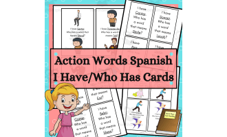 Spanish: Farm Vocabulary I Have Who Has Cards by Teach Simple