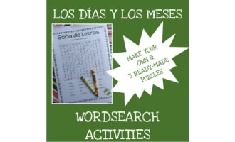 Spanish: Months and Days Scrambled Words Worksheet by Teach Simple