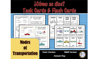 Spanish Task Cards and Flash Cards - Clothing and Shoes by Teach Simple