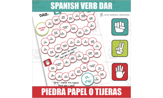Spanish Verb Decir Conjugation Game - Rock, Paper, Scissors by Teach Simple