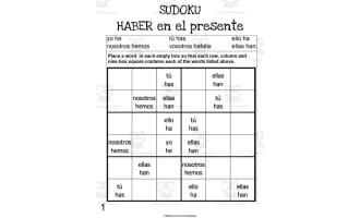 Estar - Spanish Sudoku Puzzle - Present Tense by Teach Simple