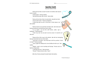 Cleaning Your Teeth - Reading Comprehension Worksheet by Teach Simple