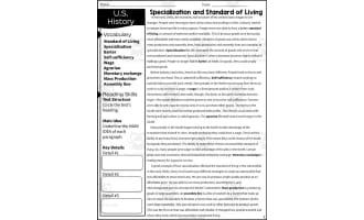 Specialization and Trade in Europe Reading Packet by Teach Simple