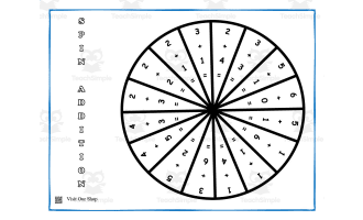 Addition Spin Set Activity by Teach Simple