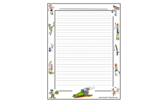 Halloween Skeleton Writing Paper by Teach Simple