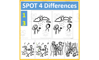 Spot Four Differences Series |14| by Teach Simple