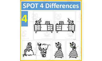 Spot Four Differences Series |13| by Teach Simple