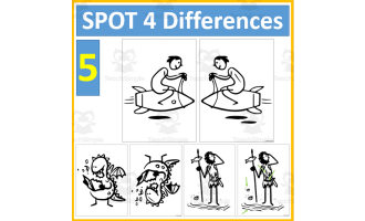 Spot Four Differences Series |4| by Teach Simple