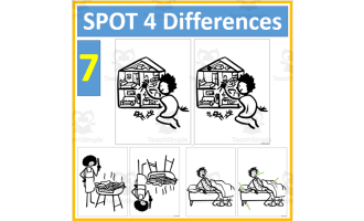 Spot Four Differences Series |4| by Teach Simple