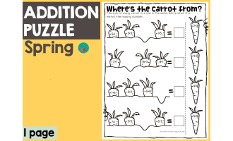 Spring Addition With a Number Line by Teach Simple