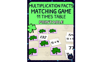 St Patricks Day 1 Times Table Matching Game - Printable by Teach Simple