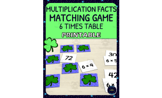 St Patricks Day 10 Times Table Matching Game - Printable by Teach Simple