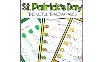 Summer Tracing Fine Motor Pages for preschool and toddlers by Teach Simple