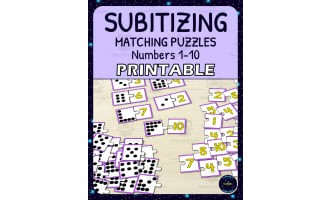 Number Sense Subitizing Puzzle - Numbers 0-5 by Teach Simple
