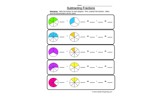 Subtracting Fractions Word Problems Worksheet by Teach Simple