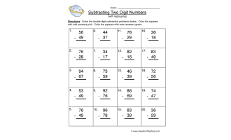 Double Digit Add Regroup Worksheet by Teach Simple