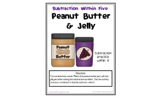 Subtracting Fluency Within 5 Worksheet by Teach Simple