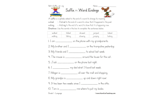 Suffix ABLE and IBLE Worksheet by Teach Simple