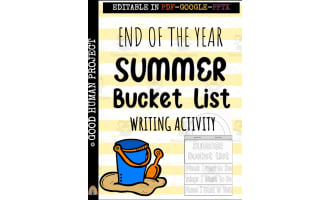 Summer Bucket List Craft & Writing Activity, End of Year Printables ...
