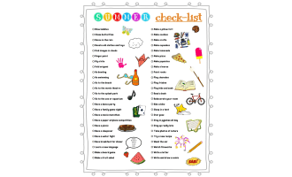 Summer Checklist for Kid's Bucket List ( French Version ) by Teach Simple