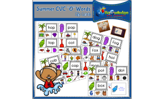 Summer CVC "I" Words Clip Cards - EBOOK by Teach Simple