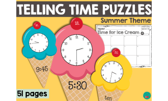 Telling Time to the Hour by Teach Simple
