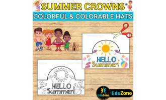 Free Summer Crowns: Colorful Hats & Crowns for Your Sunny Beach Bash ...