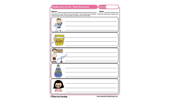 Brushing Your Teeth Sequencing Worksheet by Teach Simple