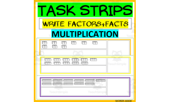 MULTIPLICATION : FACTORS AND FACTS | WORKBOOK - WRITING COLORING CARDS ...
