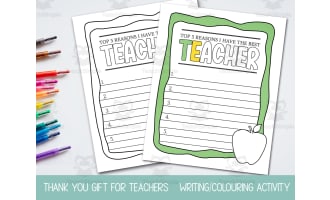 All About My Teacher Thank You Gift from Students, Teacher Appreciation ...