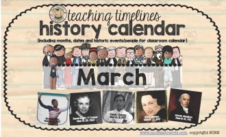 Teaching Timelines History Calendar - August by Teach Simple