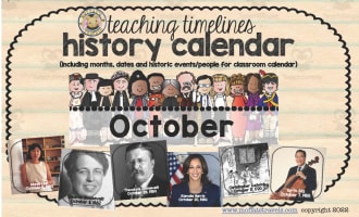 Teaching Timelines History Calendar - December by Teach Simple