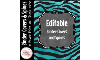 Moroccan Gold and Charcoal Gray Binder Covers & Spines by Teach Simple