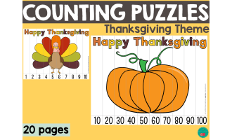 Thanksgiving CVC Puzzles by Teach Simple