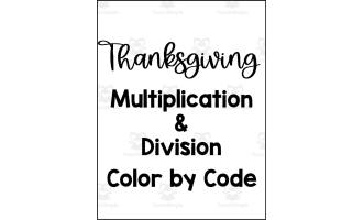 Halloween Multiplication + Division Color by Code by Teach Simple