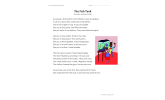 Fish Tank - Reading Comprehension Worksheet by Teach Simple