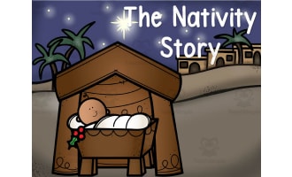 Label the Nativity Cut and Paste Worksheets by Teach Simple