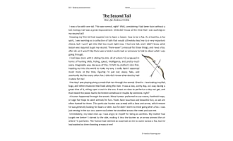 The Seventh Tail Reading Comprehension Worksheet by Teach Simple