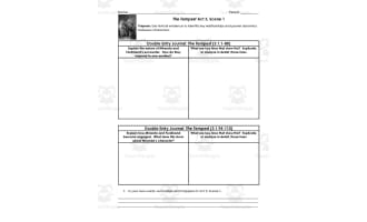 Macbeth Act 4, Scene 3 | Double Entry Journals by Teach Simple