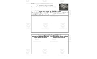 Hamlet Act 1, Scenes 1-2 | Double Entry Journals by Teach Simple