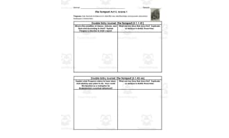 Macbeth Act 4, Scene 3 | Double Entry Journals by Teach Simple