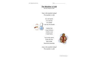 The Weather is Cloudy Reading Comprehension Worksheet by Teach Simple