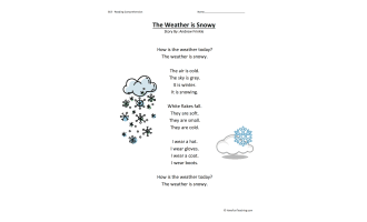 The Weather is Dry Reading Comprehension Worksheet by Teach Simple