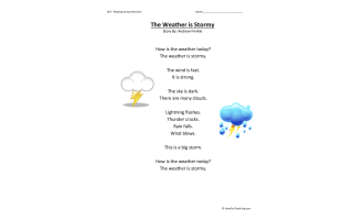 The Weather is Snowy Reading Comprehension Worksheet by Teach Simple