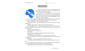 Stomach Ache Reading Comprehension Worksheet by Teach Simple